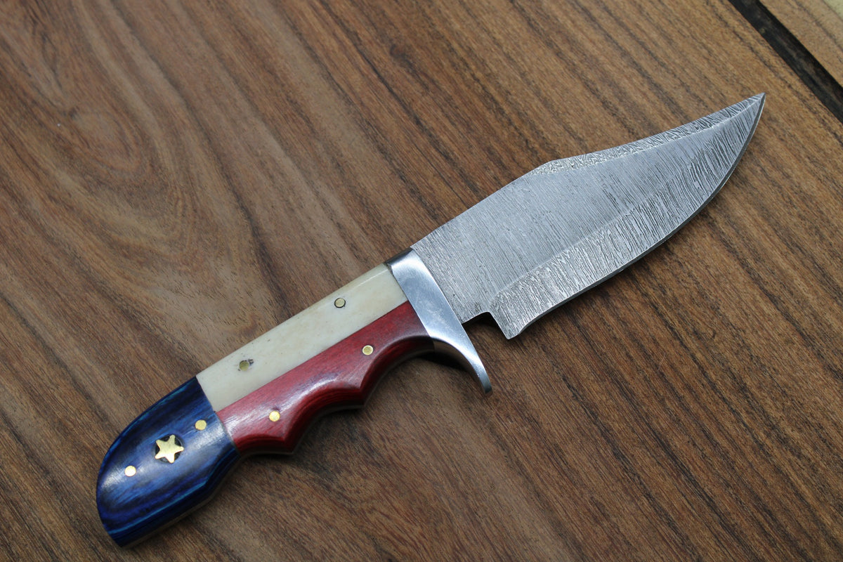Texas Damascus Bowie knife