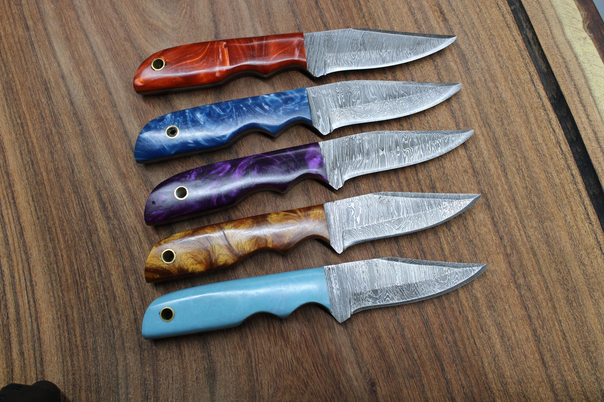 Mini Resin Damascus Clippoint - Infinity Knife Company